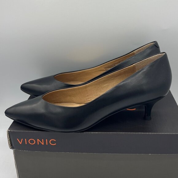 Vionic | Shoes | Brand New Vionic Kit Josie Kitten Heel In Black ...